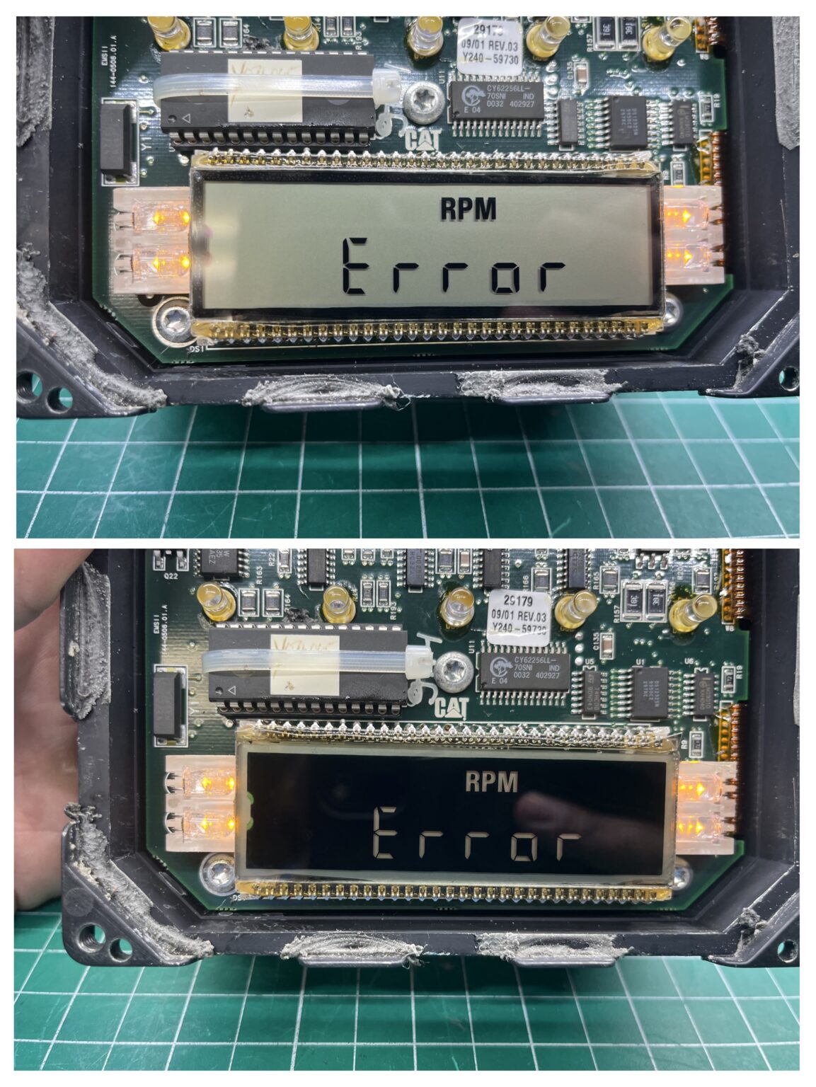 Caterpillar Engine Monitor Display LCD Restoration Service - GaugeSaver